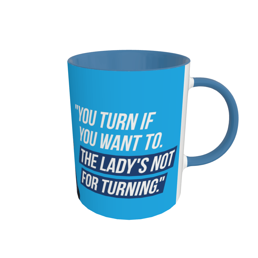 Margaret Thatcher Not for Turning Mug – The Conservative Party Shop